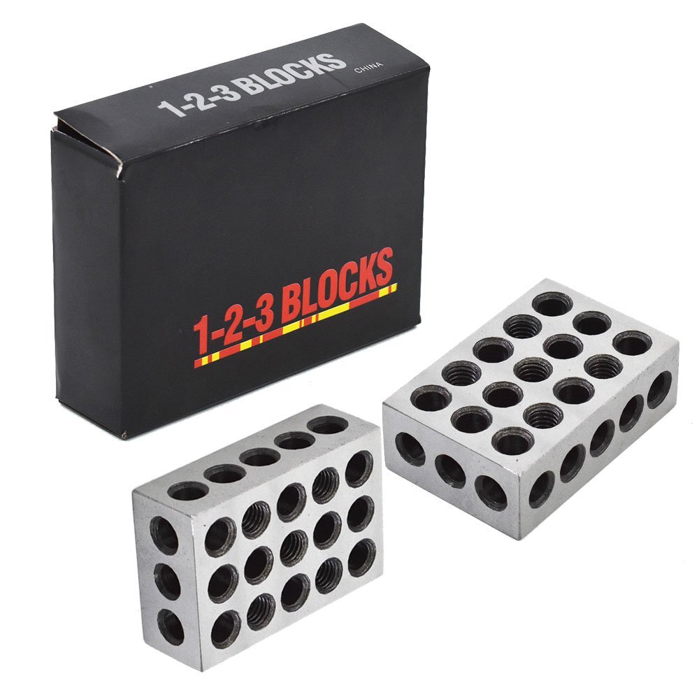 New 1 Matched Pair 1-2-3 Blocks 23 Holes .0002" Machinist 123 Ultra ...