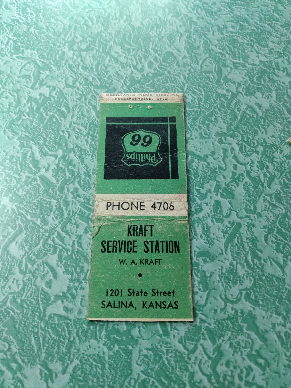 Vintage Matchbook Collectible Ephemera B24 Salina Kansas kraft Phillips ...