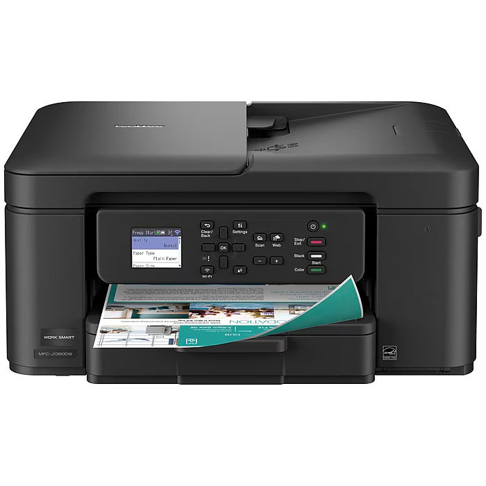 Brother Work Smart MFC-J1360DW Wireless Color All-In-One Inkjet Printer ...