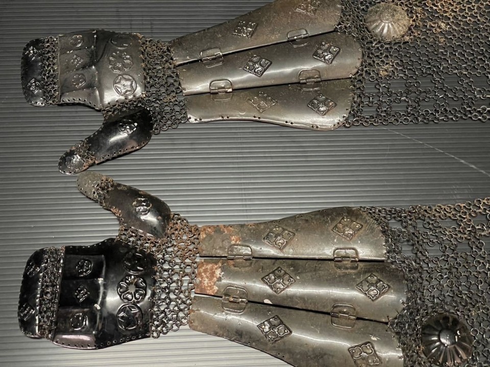 Metal elements KOTE - Armor Japan Original Edo Yoroi Antiqu | eBay