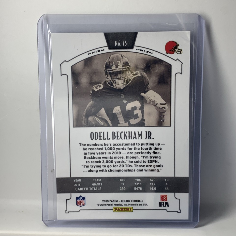 2019 Panini Legacy - Odell Beckham Jr. #75 Blue 44/50 New York Giants ...