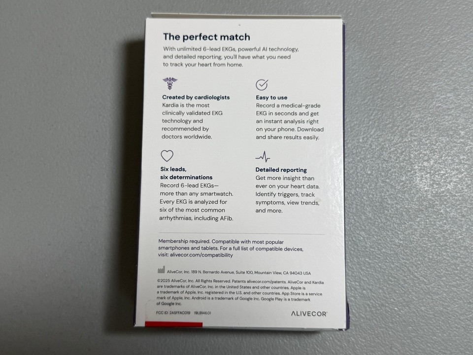 AliveCor KardiaMobile 6L Max Personal EKG Heart Monitor & 12-Month ...