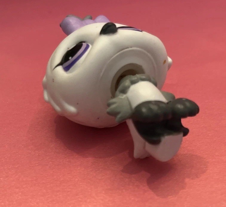 Littlest Pet Shop LPs #449 Owl White Gray Purple Eyes Bow Hasbro | eBay