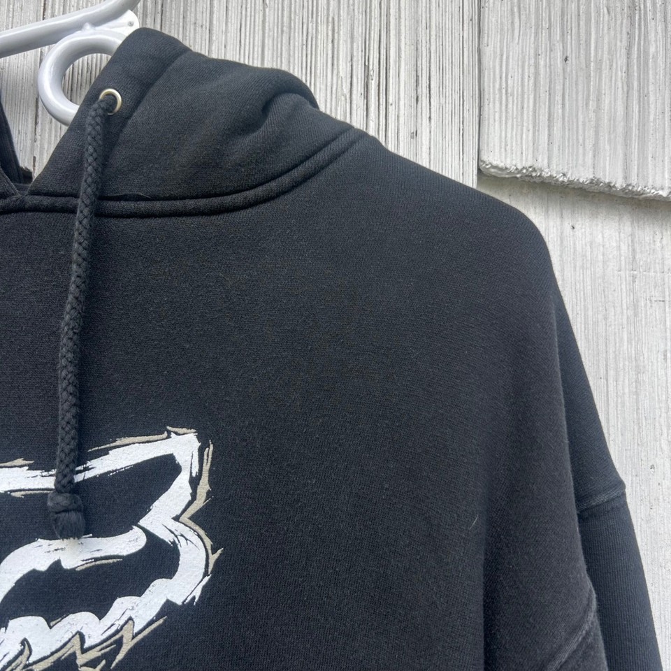 Fox Racing Black Hoodie Graphic Logo Hooded Sweatshirt Men's Size Small ...