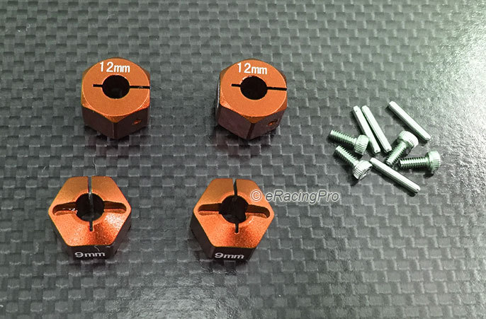 Alloy Hex Adapter 12mm x 9mm for HPI Mini Savage XS Flux | eBay