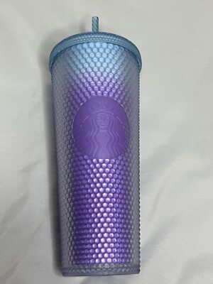 New Starbucks 2024 Studded Blue Purple Lilac Ombre Cold Cup Tumbler ...