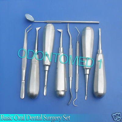 9 PCS PREMIUM BASIC ORAL DENTAL SURGERY SURGICAL INSTRUMENTS SET KIT DN ...