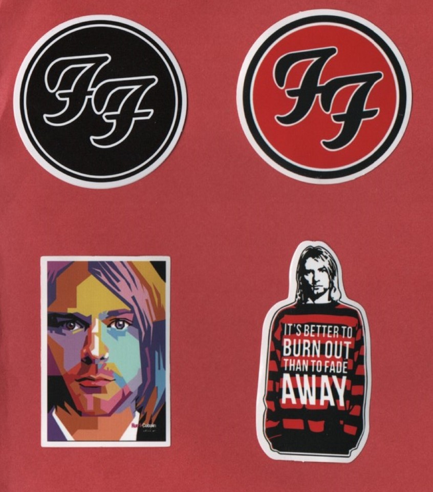 NIRVANA STICKER #3b 2.5x1.25" matte finish KURT COBAIN GRUNGE indie The ...