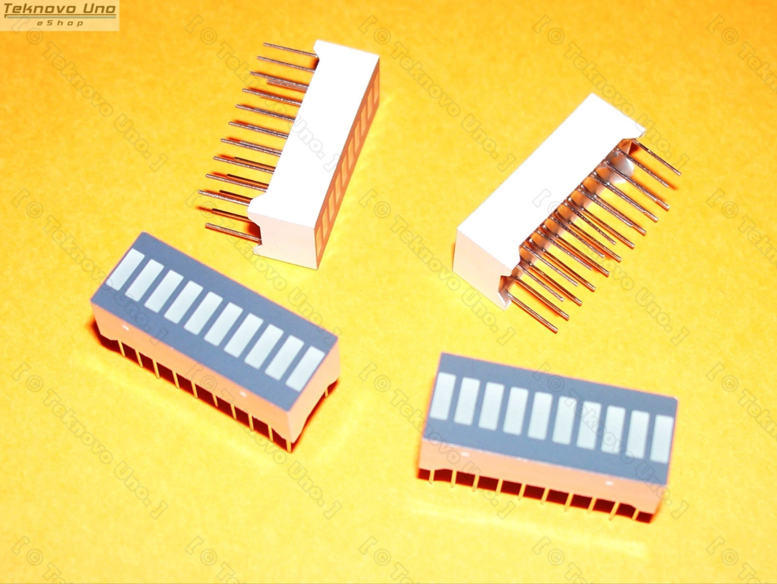 10x LED Super RED Bar Graph Array 10-Segs (for VU Meter Arduino ...