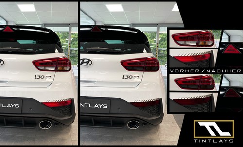 TINTLAYS passend für HYUNDAI i30N FL Folie Sticker Rücklicht Bremslicht ...