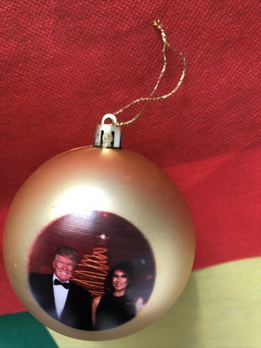 🎄🇺🇸 President Trump First Lady 2020 MAGA Christmas Tree Ornament Gold ...