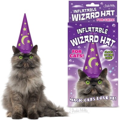 Archie McPheee Inflatable Wizard Cat Hat 25849 | eBay Australia