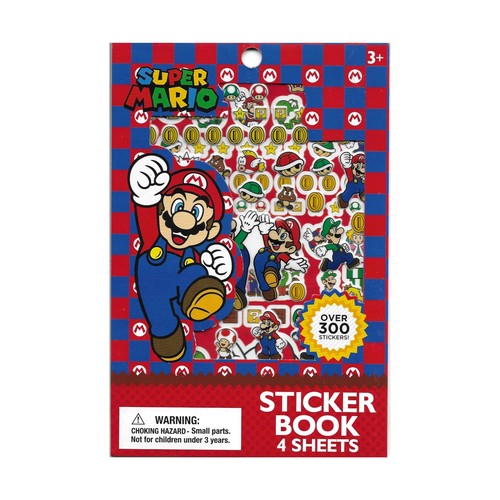 Super Mario Sticker Book (4 Sheets) Over 300 Stickers 191537097493 | eBay