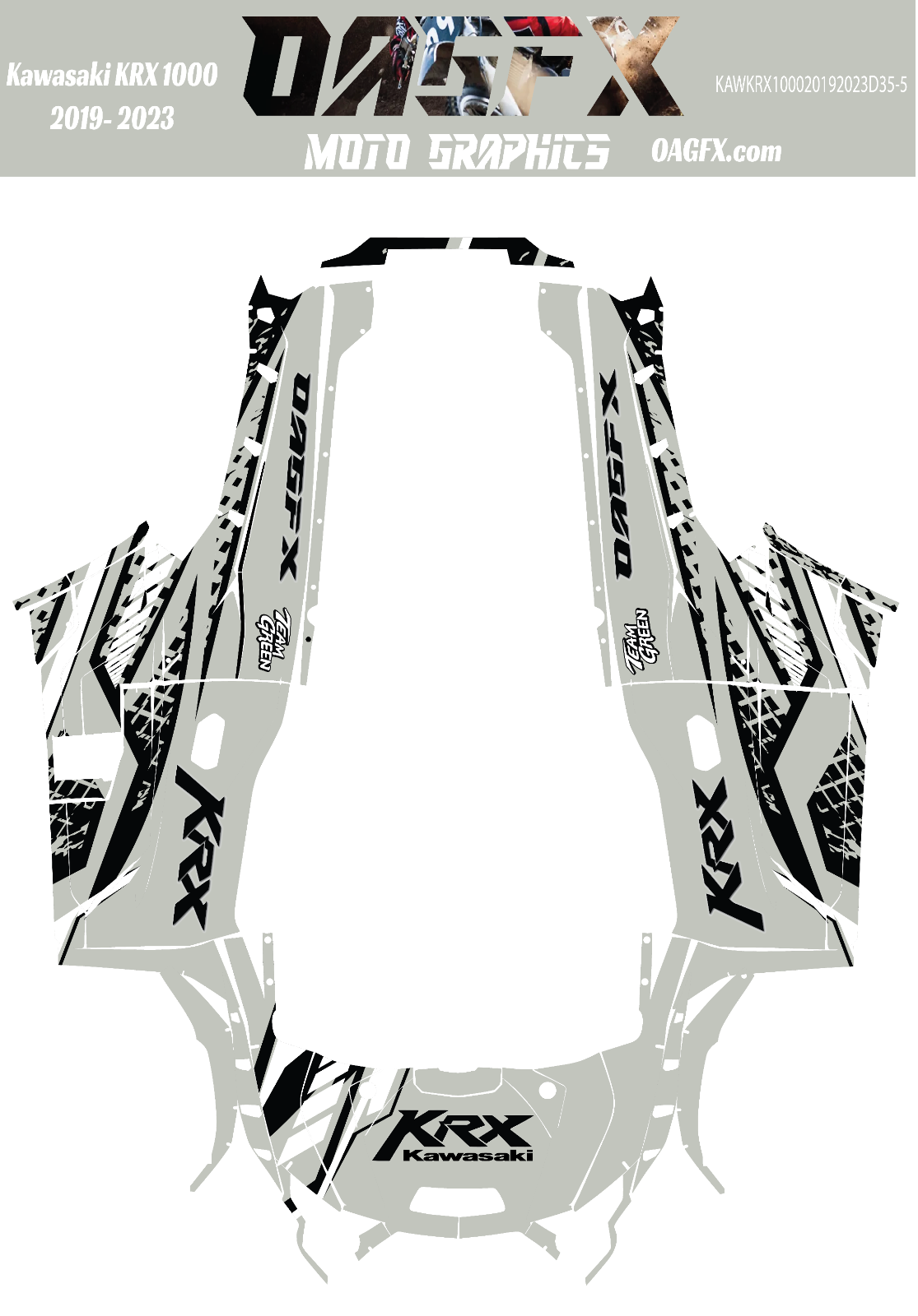 2019 - 2023 Kawasaki Teryx KRX 1000 Graphic Kit - Pro Edition D52-5 ...