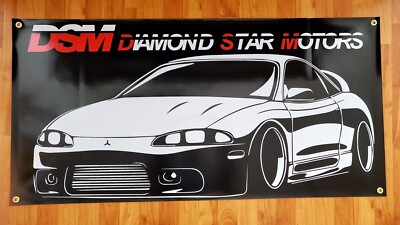 Big Banner DSM 2G Eclipse Front corner sign poster racing 4'x2' | eBay