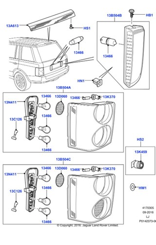 Left&Right For Land Rover Range Rover Vogue L322 2005-2009 Tail Light ...