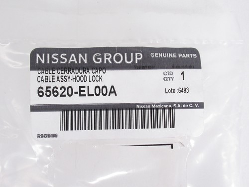 Genuine OEM Nissan 65620-EL00A Hood Lock Release Cable Assy 2008-2013 ...