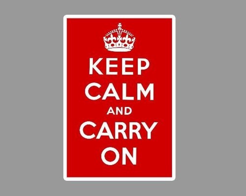 Keep Calm and Carry On Sign Die Cut Glossy Fridge Magnet | eBay