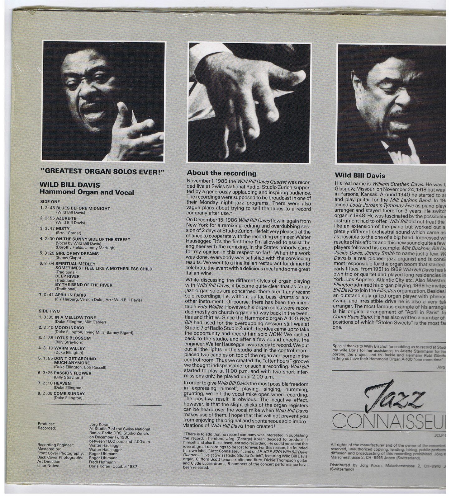 WILD BILL DAVIS LP GREATEST ORGAN SOLOS EVER (JAZZ CONNAISSEUR) | eBay