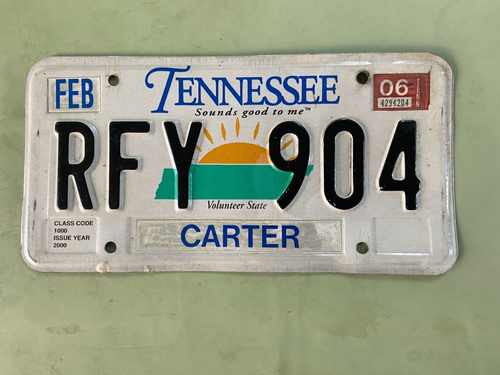 Tennessee 2006 "Sounds good to me" Sun License Plate Carter County ...
