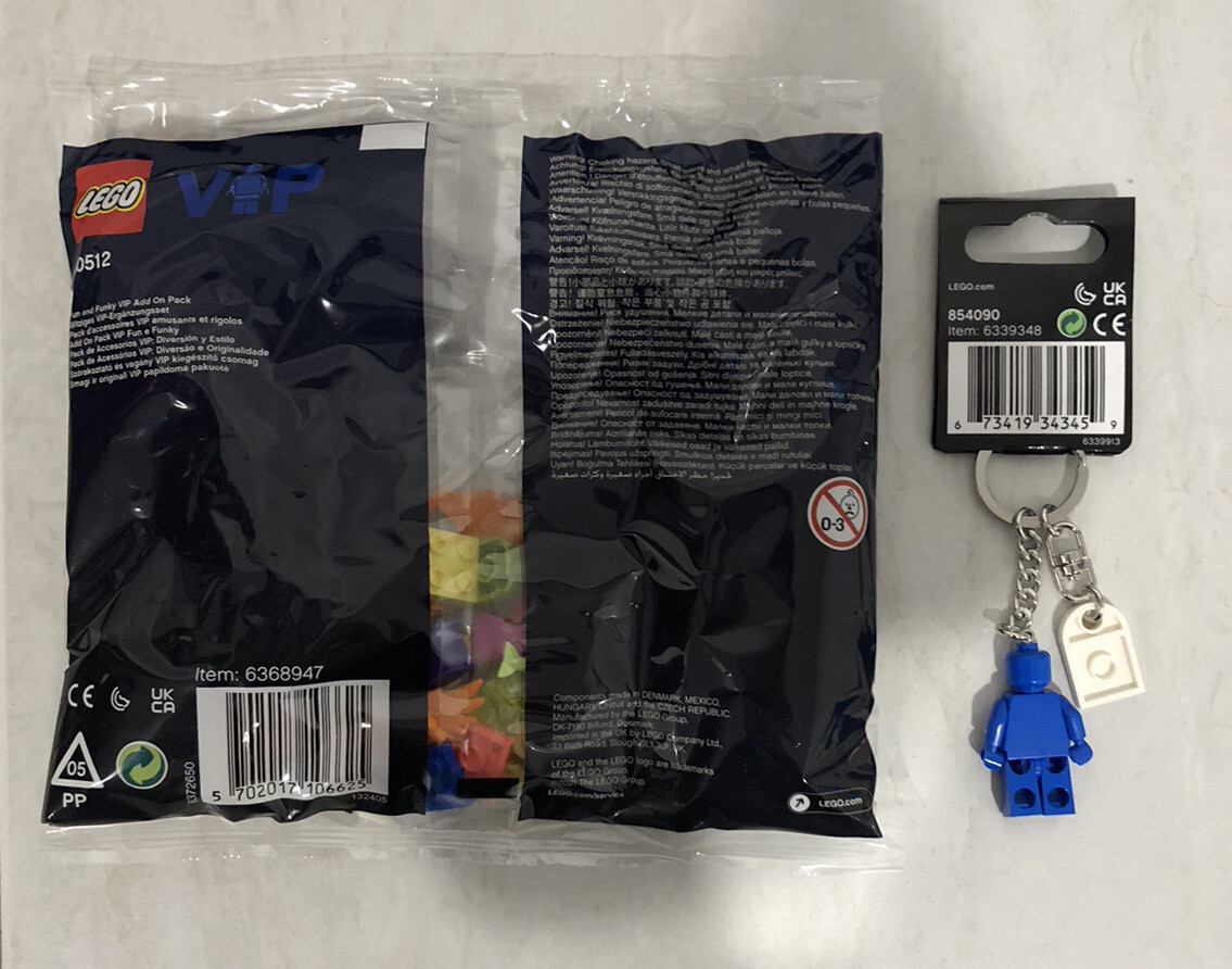 LEGO 40512 Fun & Funky VIP Add On Pack W/ VIP Blue Mini Figure Keyring ...