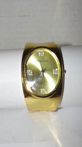 GOLD STRADA QUARTZ JAPAN CUFF WRIST WATCH | eBay