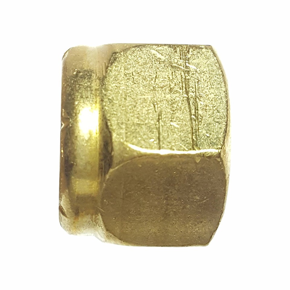 6-32 Solid Brass Hex Locknut Nylon Insert Elastic Stop Lock Nuts Qty ...