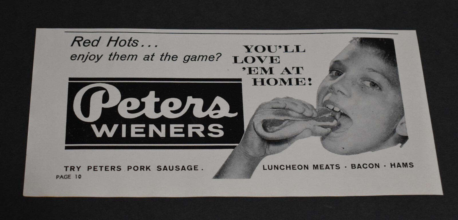 1960 Print Ad Detroit Michigan Red Hots Peters Wieners Luncheon Meats ...