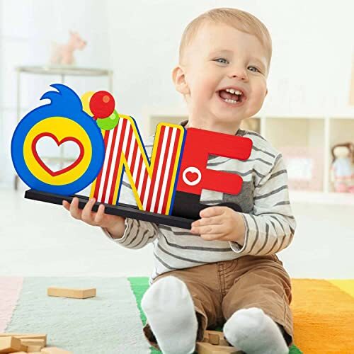 Plim Plim ONE Letter Sign Wooden Table Centerpiece, Circus Clown Plim ...