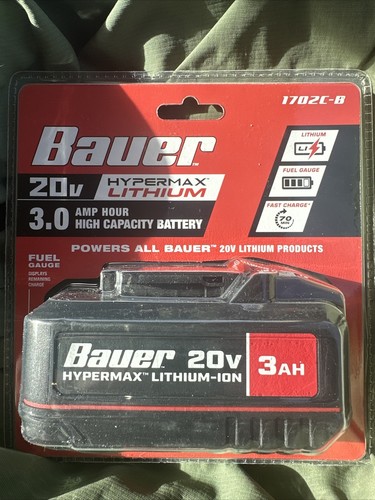 Bauer 1702C-B 20V 3.0Ah HyperMax Lithium Battery - New 792363648165 | eBay