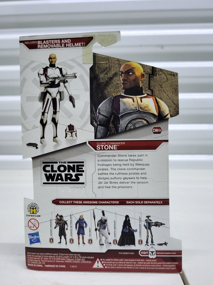 Clone Commander Stone CW44 STAR WARS The Clone Wars COMPLETE Open D1 | eBay