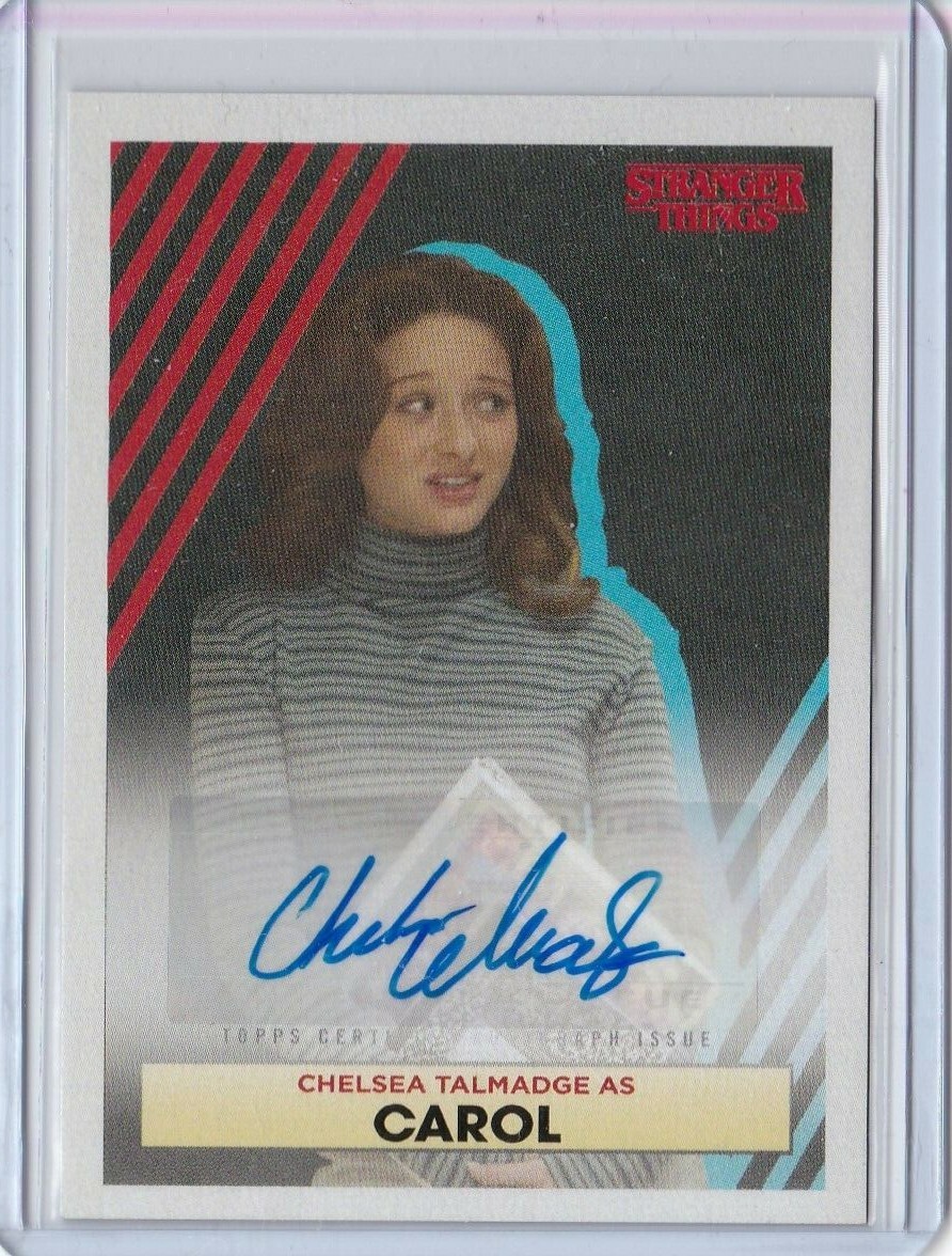 2020 Topps Stranger Things CHELSEA TALMADGE CAROL AUTO Signature SSP #C ...