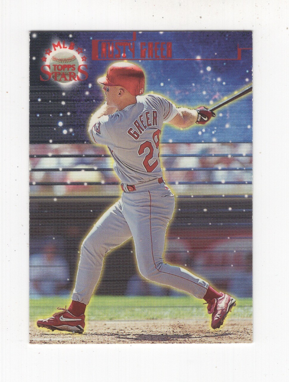 1998 TOPPS STARS BASEBALL RED RUSTY GREER TEXAS RANGERS #12 /9799 | eBay