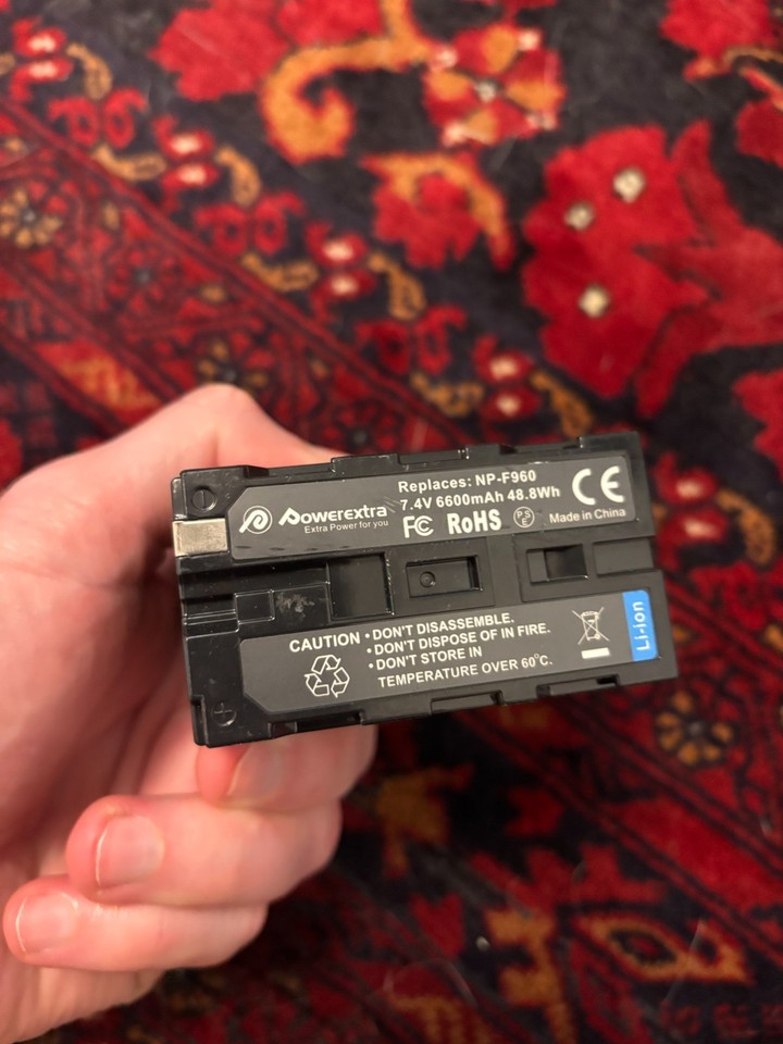 Powerextra 8800mAh NP-F960, 970 compatible battery | eBay