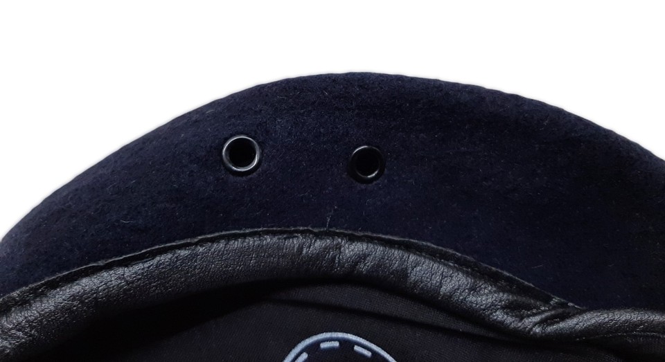 Navy Beret British Military Old Pattern Hobson Beret Leather Rim 7 1/4 ...