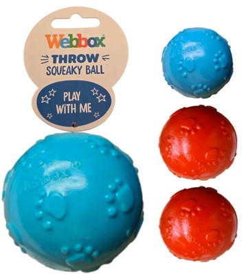 Webbox - Squeaky Rubber Dog Balls (4 Pack) | eBay UK