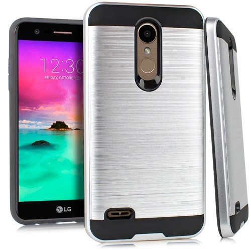 For LG Xpression Plus X410ASR (2018) Slim Metallic Hybrid Case Phone ...