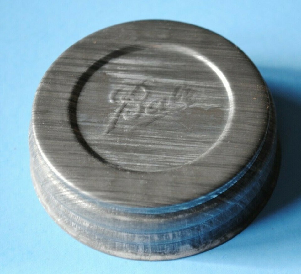 *1* Vtg BALL PORCELAIN~LINED ZINC CAP LID ~ REGULAR~MOUTH MASON CANNING ...