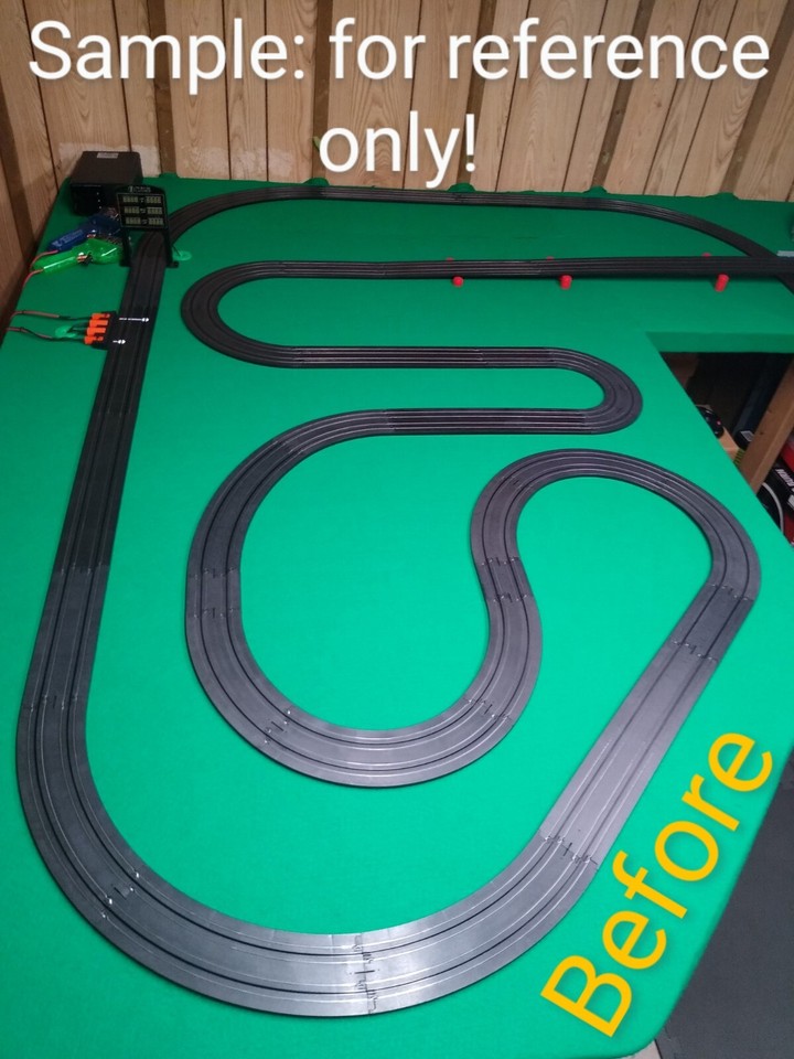 Racing Borders for AFX H.O. Track! 18" outer radius 1/2 turn 10-pc kit ...