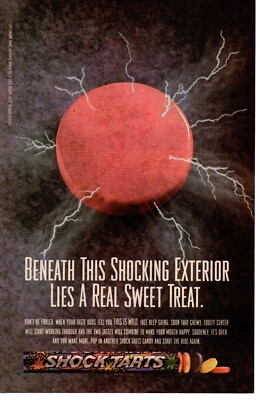 1995 SHOCK TARTS Sour Candy PRINT AD - SHOCKING EXTERIOR A REAL SWEET ...