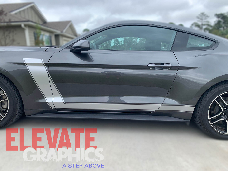 For Ford Mustang Decals Side&Hood Stang Graphics Vinyl Stripes Sticker ...
