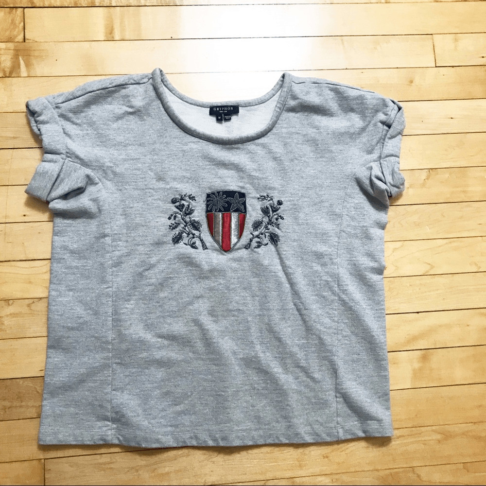 Gryphon New York Embellished Flag Sweatshirt M - Gem