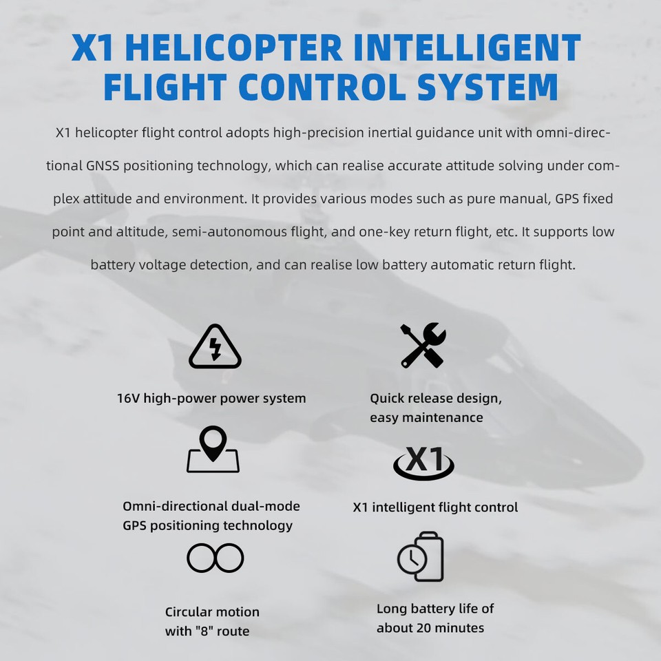 Roban 470 Size Airwolf RTF RC Helicopter Scale Model RC Toys with ...