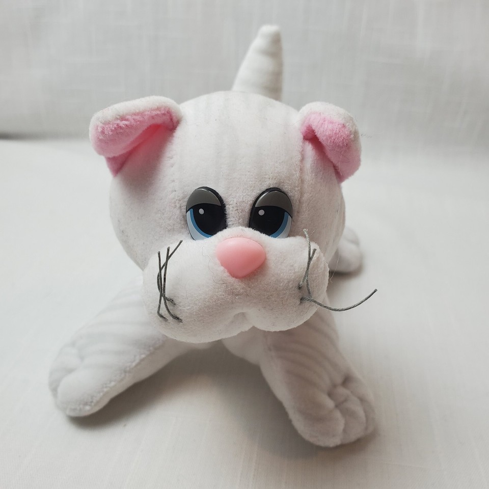 Vtg Tonka Pound Pur-r-ries Kitty Cat White Plush Stuffed Animal With ...