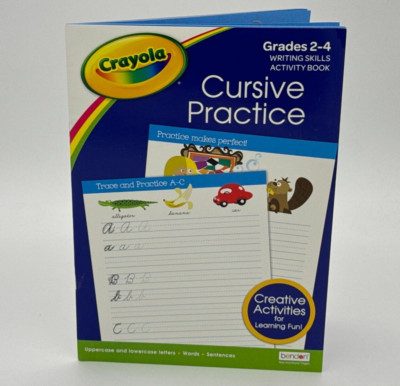 Crayola Writing Skills Workbook - Cursive Practice (Grades 2-4) | eBay