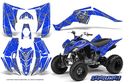 YAMAHA RAPTOR 350 GRAPHICS KIT CREATORX DECALS STICKERS SAMURAI SBL | eBay