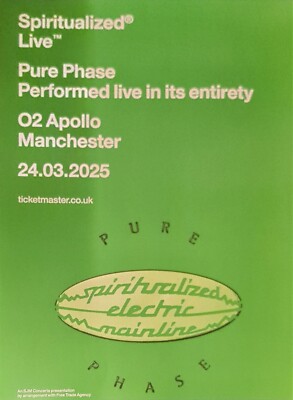 SPIRITUALIZED PURE PHASE CONCERT POSTER APOLLO 24/03/2025 | eBay UK