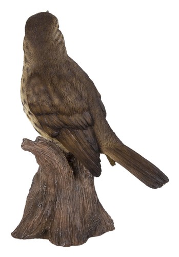 Motion Activated Bird Statue on Stump Life Like Home Tabletop Decor | eBay