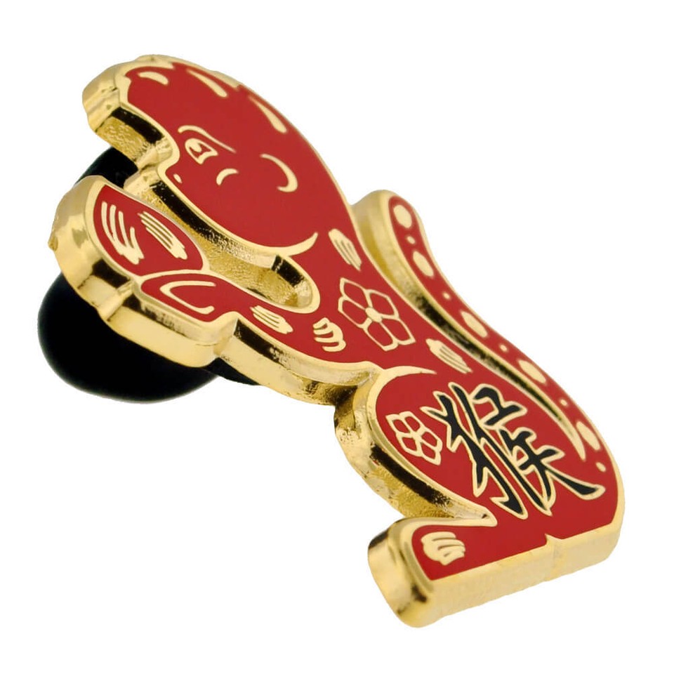 PinMart's Chinese Zodiac Year of the Monkey New Year Enamel Lapel Pin ...