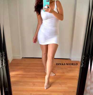 Micro Mini White Dress Spaghetti Straps Ladies Bodycon Super Comfy ...